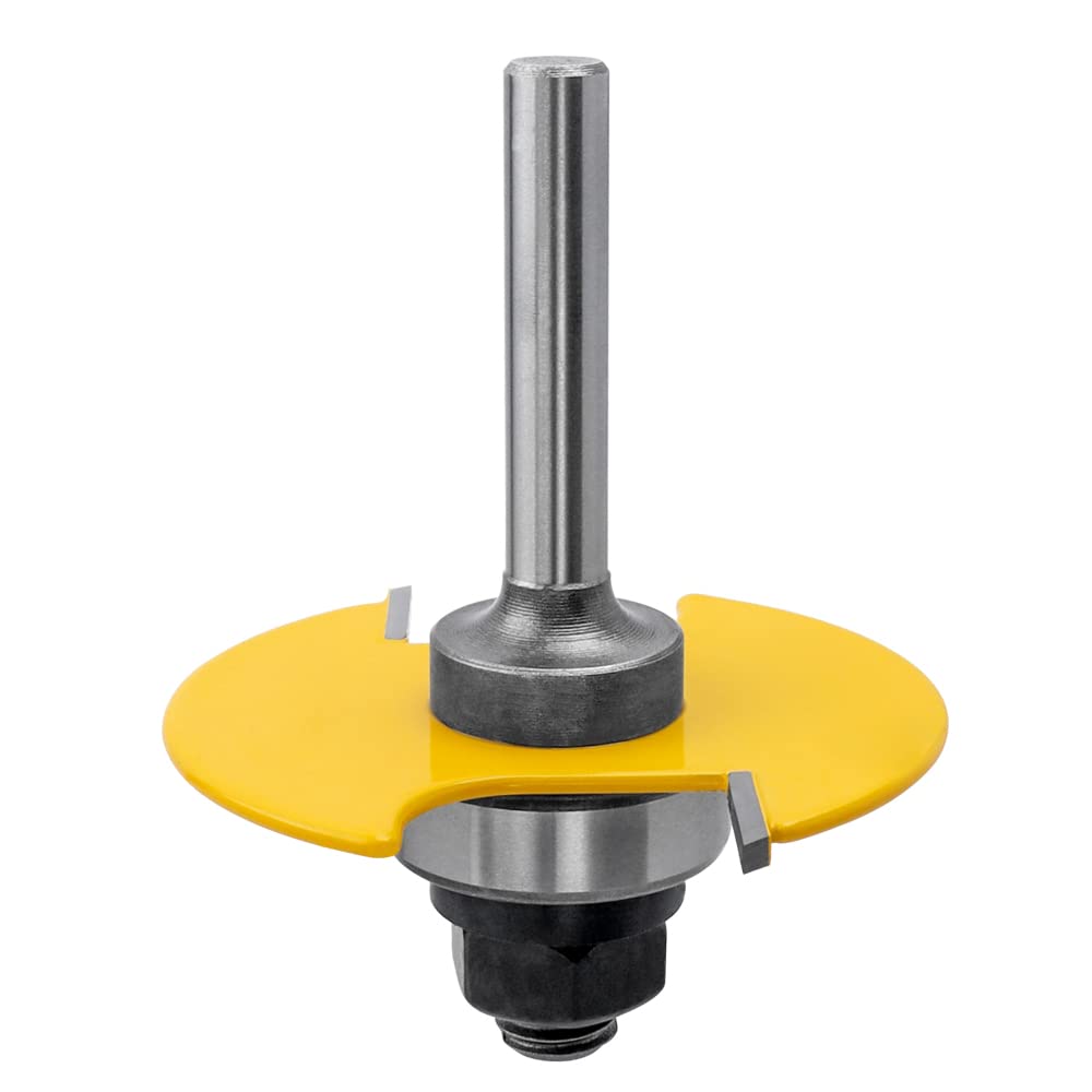 Mesee Biscuit Router Bit 1/4 Inch Shank Biscuit Joint Slot Cutter Woodworking Slotting Router Bit Wood Jointing Milling Tool - 1/16 Inch Cutting Height