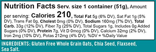 Bobs Red Mill Oatmeal Cup Classicwith Flax/Chia (Single)