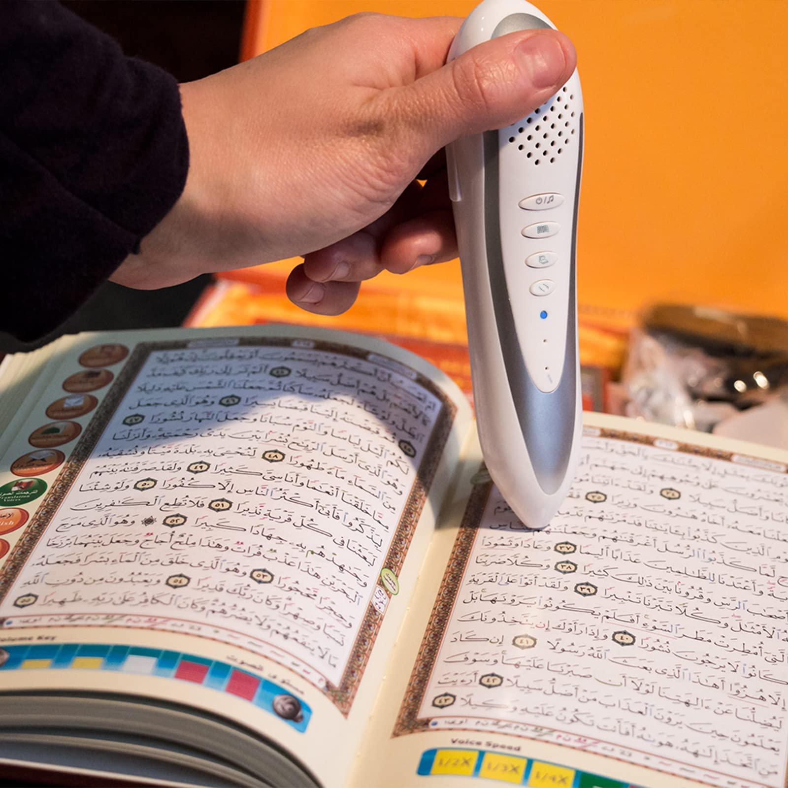Quran Pen, AIPEBANI Digital Pen Talking Reader Rechargeable Quran Book Read Pen with Multilingual 25 Reciters, Aluminium Box Packaging, Muslims Gift Ramadan Gift