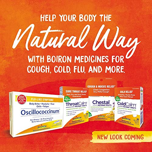 Boiron ColdCalm Tablets for Relief of Common Cold Symptoms Such as Sneezing, Runny Nose, Sore Throat, and Nasal Congestion - Non-Drowsy - 60 Count