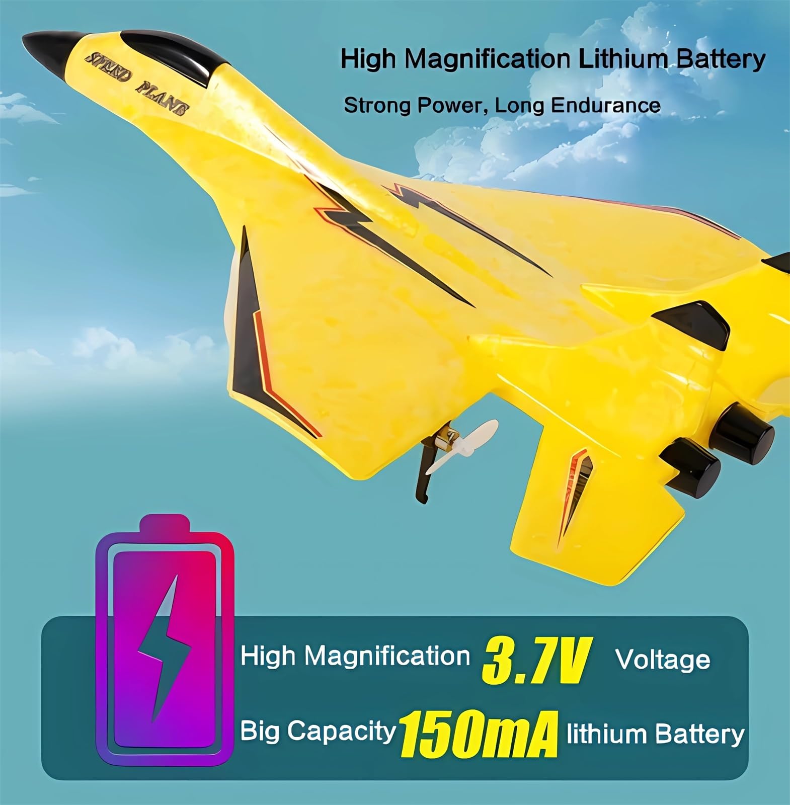 2023 New Remote Control Wireless Airplane Toy With Lights, USB Rechargeable SU-35 RC Remote Control Plane Glider, Outdoor Drop-Resistant Foam RC Air Planes Fighter Jet For Adults Aircraft Enthusiasts