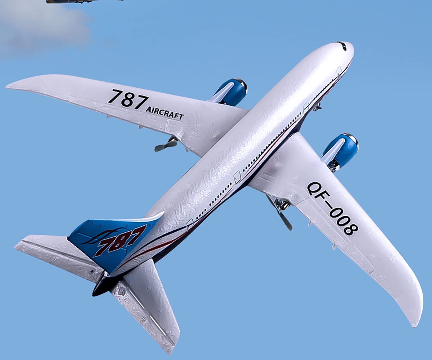 OTXKOO Remote Control Airplane, 2.4Ghz DIY 3 Channels RC Plane, Remote Control Airplane Ready to Fly, RC 787 Dreamliner for Advanced Wingspan 550mm (2 Batteries