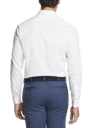 Van Heusen Men's Dress Shirt Slim Fit Stain Shield Stretch, White, 16"-16.5" Neck 34"-35" Sleeve