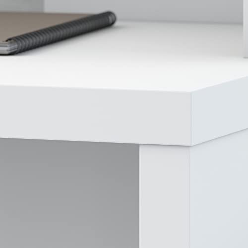Bush Business Furniture Echo L Shaped Desk, Pure White