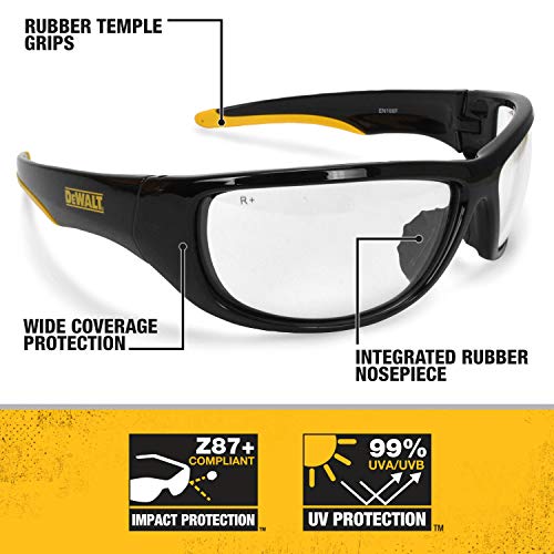 DEWALT DPG94-1D Dominator SAFETY Glasses, Clear Lens