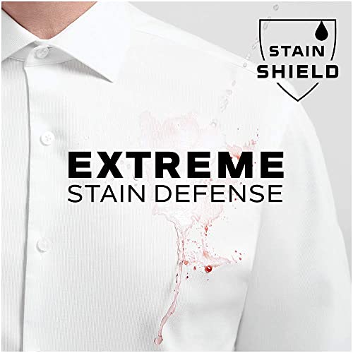 Van Heusen Men's Dress Shirt Slim Fit Stain Shield Stretch, White, 16"-16.5" Neck 34"-35" Sleeve