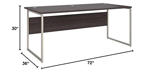 Bush Business Furniture Hybrid Computer Table Desk with Metal Legs, 72W x 36D, Storm Gray