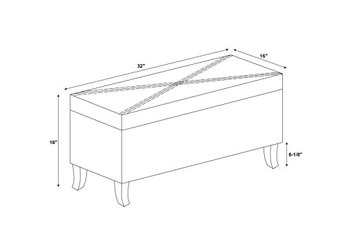 Linon Stephanie Ottoman, Botanical Linen