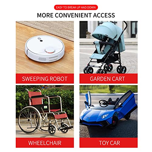 QUTBAG Doorway Plastic Threshold Ramps Lightweight Durable Rise Threshold Ramp for Wheelchair Scooter Wheelchair Sweeping Robot Non-Slip Ramp for Home Bathroom Garage (Size : 39.3x3.9x1.4inch)