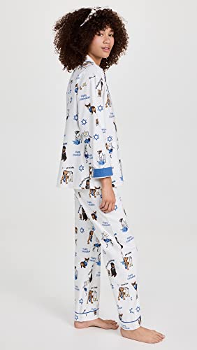 PJ Salvage Women's Loungewear Flannels Pajama Pj Set, Ivory, Large