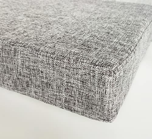 Kiyeocca Custom Cushion for Window Seat, Breakfast Nook Seat Cushions, Indoor Bench Seating Cushion Non Slip, High Density Foam Cushion for Bay Seat Window, 60 inches Long
