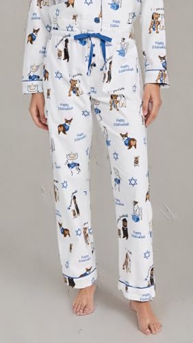PJ Salvage Women's Loungewear Flannels Pajama Pj Set, Ivory, Large