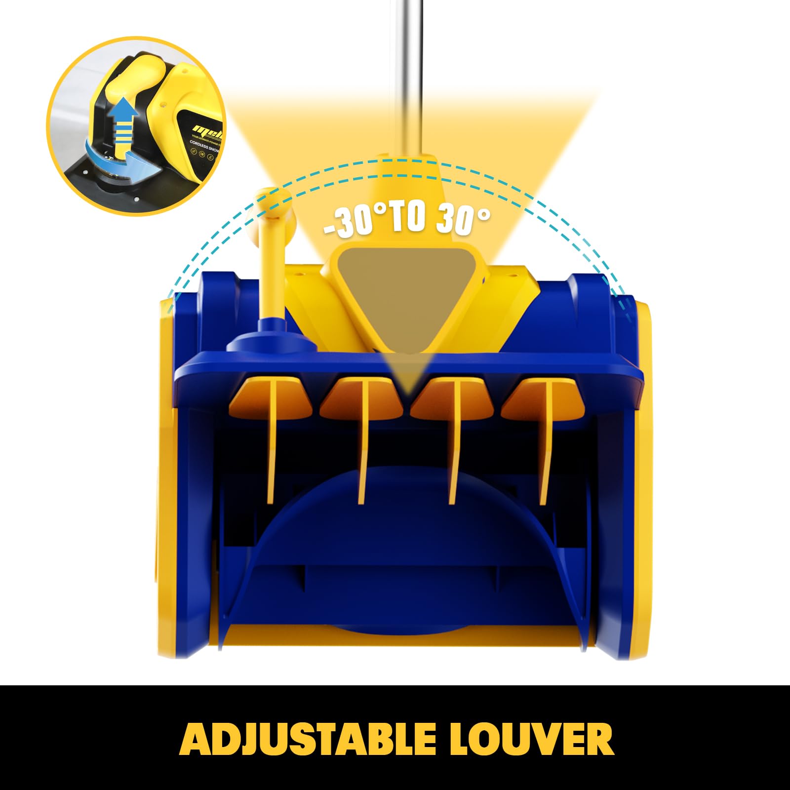 40V Cordless Snow Shovel Compatible with Dewalt 20V Battery(Tool Only), Electric Power Snow Thrower, Handheld Snow Blower with 13.2" in. Width 8" in. Depth, 26.5' ft Throwing Distance