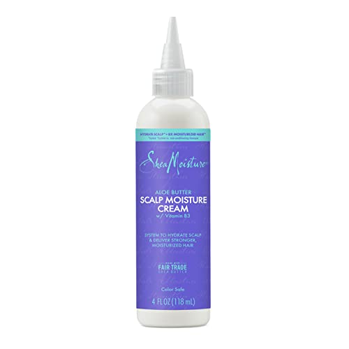 SheaMoisture Scalp Hair Cream Aloe Butter & Vitamin B3 With A Boost Of Hydration Hair Care To Hydrate Scalp + Moisturized Hair 4oz