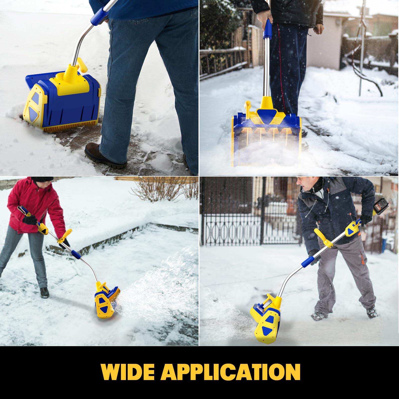 40V Cordless Snow Shovel Compatible with Dewalt 20V Battery(Tool Only), Electric Power Snow Thrower, Handheld Snow Blower with 13.2" in. Width 8" in. Depth, 26.5' ft Throwing Distance