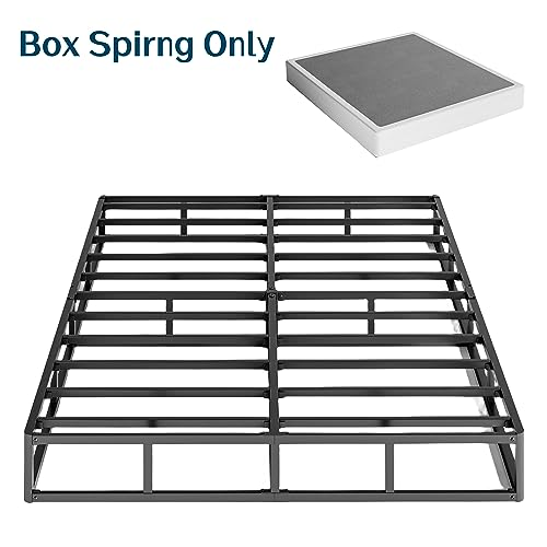 EZBeds California King Box Spring, 7 inch Metal California King Box Spring Only, Mattress Foundation Cali-King Box Spring with Fabric Cover, Easy Assembly, Noise Free, Non Slip