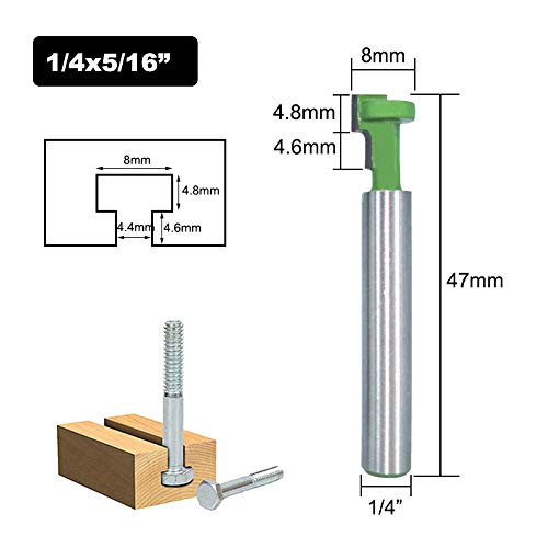 Finger Joint Router Bit with Tongue and Groove Router Bits, 3PCS 1/4 inch Shank Carbide Tool Sets (3PCS Finger Bit Sets) (T Slot)