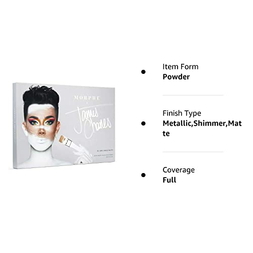 Morphe x James Charles Artistry Palette - 39 Eyeshadows and Pressed Pigments - Crazy Colorful, Deeply Pigmented Shades - Matte, Metallic, and Shimmer shades