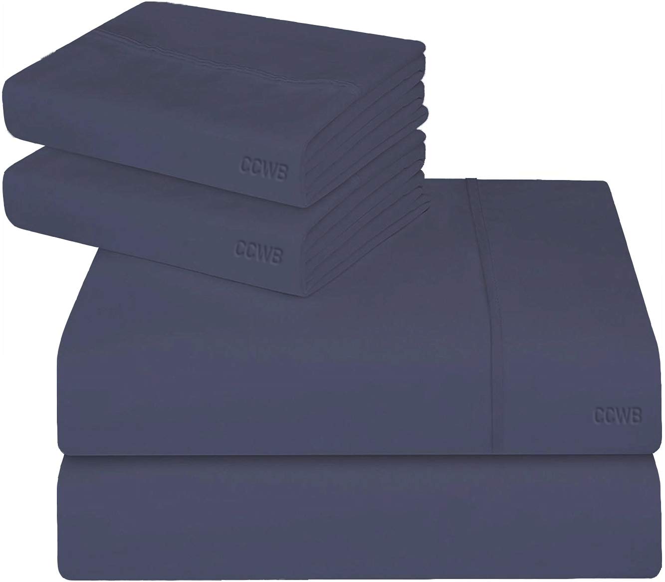 TREND BEDDING MART Twin Sleeper Sofa Bed Sheet Set (36 x 72 + 4 Deep) - Navy Blue Solid 100% Egyptian Cotton 800 Thread Count Fit Up to 4" inches Deep Mattress.