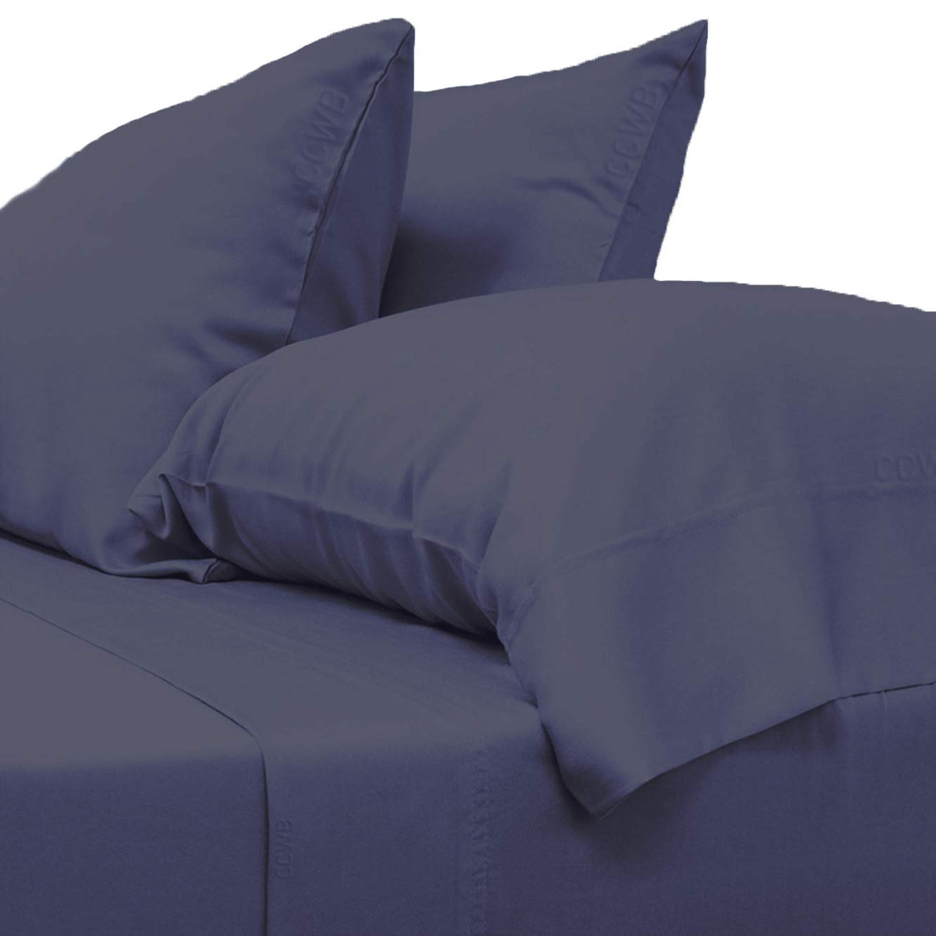 TREND BEDDING MART Twin Sleeper Sofa Bed Sheet Set (36 x 72 + 4 Deep) - Navy Blue Solid 100% Egyptian Cotton 800 Thread Count Fit Up to 4" inches Deep Mattress.