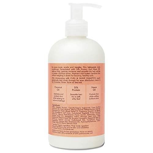 SheaMoisture Conditioner Curl Shine Silicone for Curly Hair Coconut Hibiscus Moisturize & Define 13oz