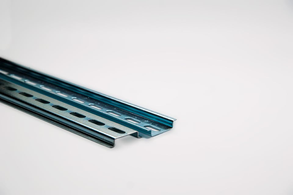 DIN Rail - 400 mm (~16 Inch(15.7")) New Pre-Cut 35x7.5mm Slotted Steel RoHS Compliant Plated