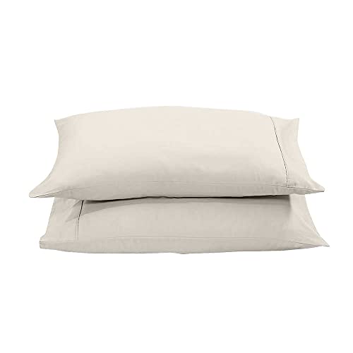 5-Piece Split Queen Sheets - Split Queen Sheets Sets for Adjustable - 600 Thread Count Egyptian Cotton Bedding Sheets and Pillowcases - Fitted Sheet Fits Upto 15" Deep Mattress, Ivory Solid