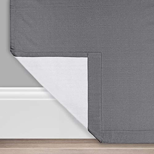 Brayden Studio Wegner Solid Color 63 Inch Room Darkening Thermal Single Curtain Panel in Charcoal