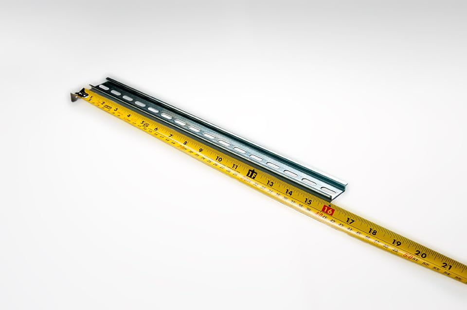 DIN Rail - 400 mm (~16 Inch(15.7")) New Pre-Cut 35x7.5mm Slotted Steel RoHS Compliant Plated