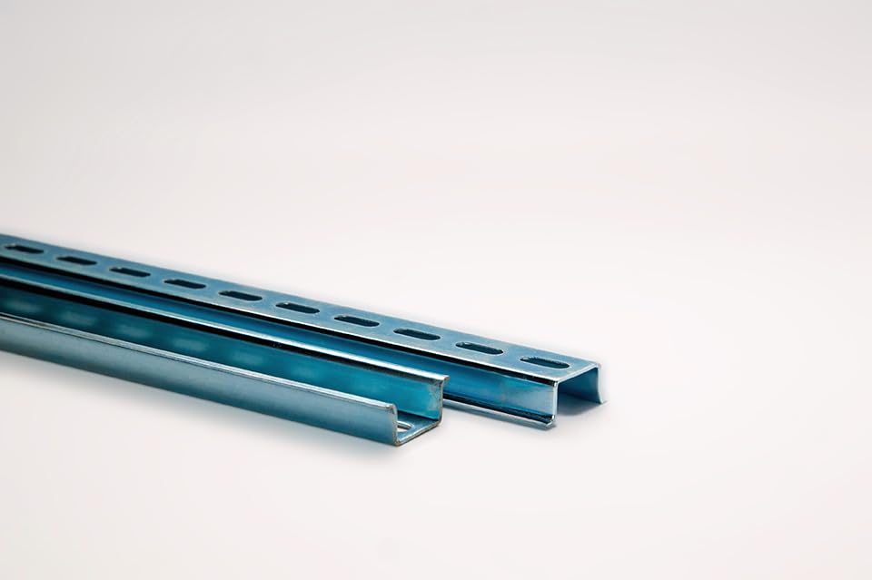 ONE Pre-Cut 550 mm (~22 INCH(21.7")) RoHS steel slotted 35 x 15 mm DIN rail