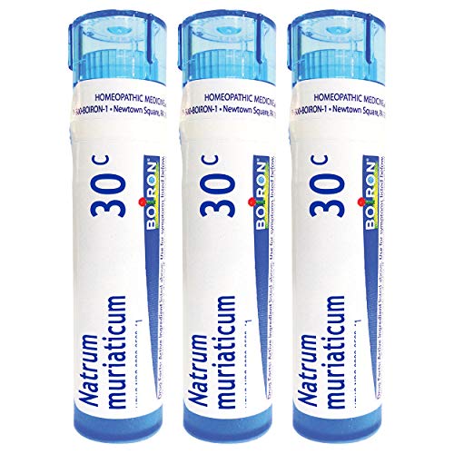 Boiron Natrum Muriaticum 30c Homeopathic Medicine for Runny Nose - Pack of 3 (240 Pellets)