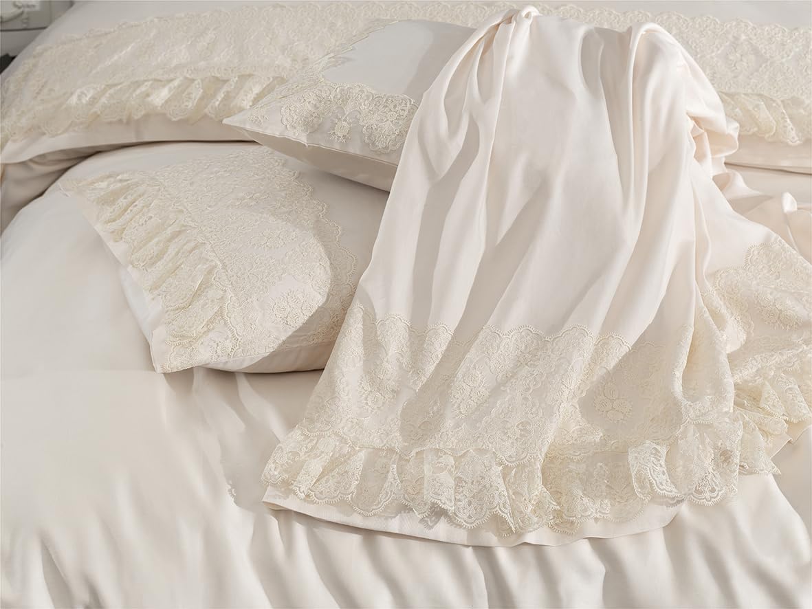Royaltexta- 100% Organic Bed Sheets California Queen Sheet Set, Bedsheets, 8 Piece Set, Solid Crisp Percale Weave Sheets, Hotel Like Sheets, Deep Pocket Sheets (Fits Upto 15" Mattress)