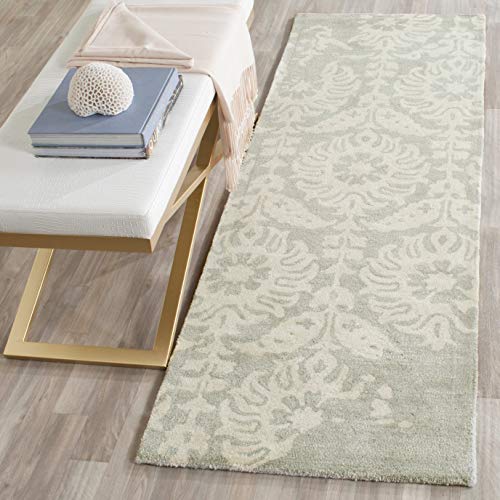 SAFAVIEH Bella Collection 6' x 9' Light Grey/Ivory BEL125B Handmade Premium Wool Area Rug