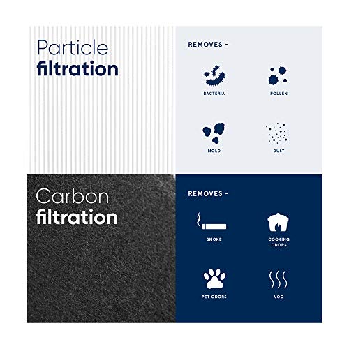 BLUEAIR Blue Pure 121 Genuine Replacement Filter, Particle and Activated Carbon, Fits Blue Pure 121 Air Purifier