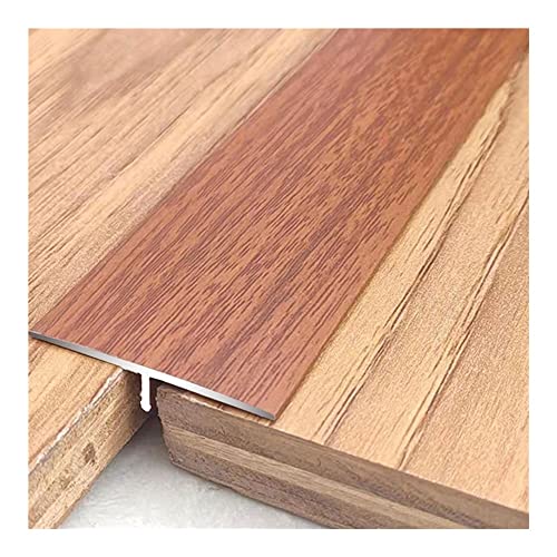 REKKNA Threshold Transition Strips Flooring Transition Strip Self Adhesive Floor Divider Strip T-Molding Gap Connecting Strips Wood to Carpet Thresholds Reducer (Color : Cherry Wood, Size : 4cm)
