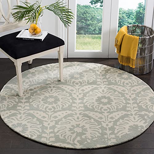 SAFAVIEH Bella Collection 6' x 9' Light Grey/Ivory BEL125B Handmade Premium Wool Area Rug