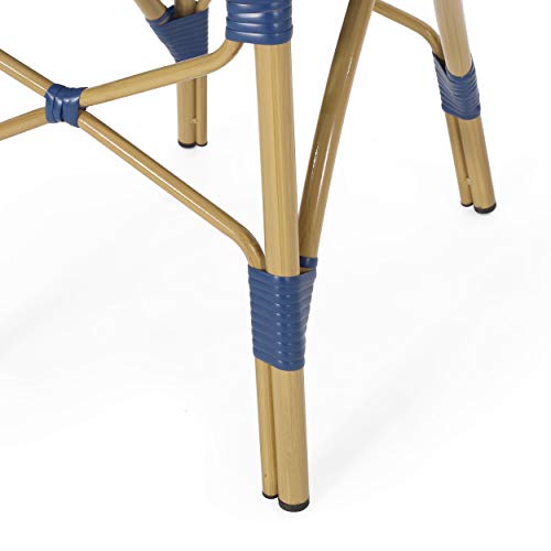 Christopher Knight Home Paul Bistro Set, Dark Teal + White + Bamboo