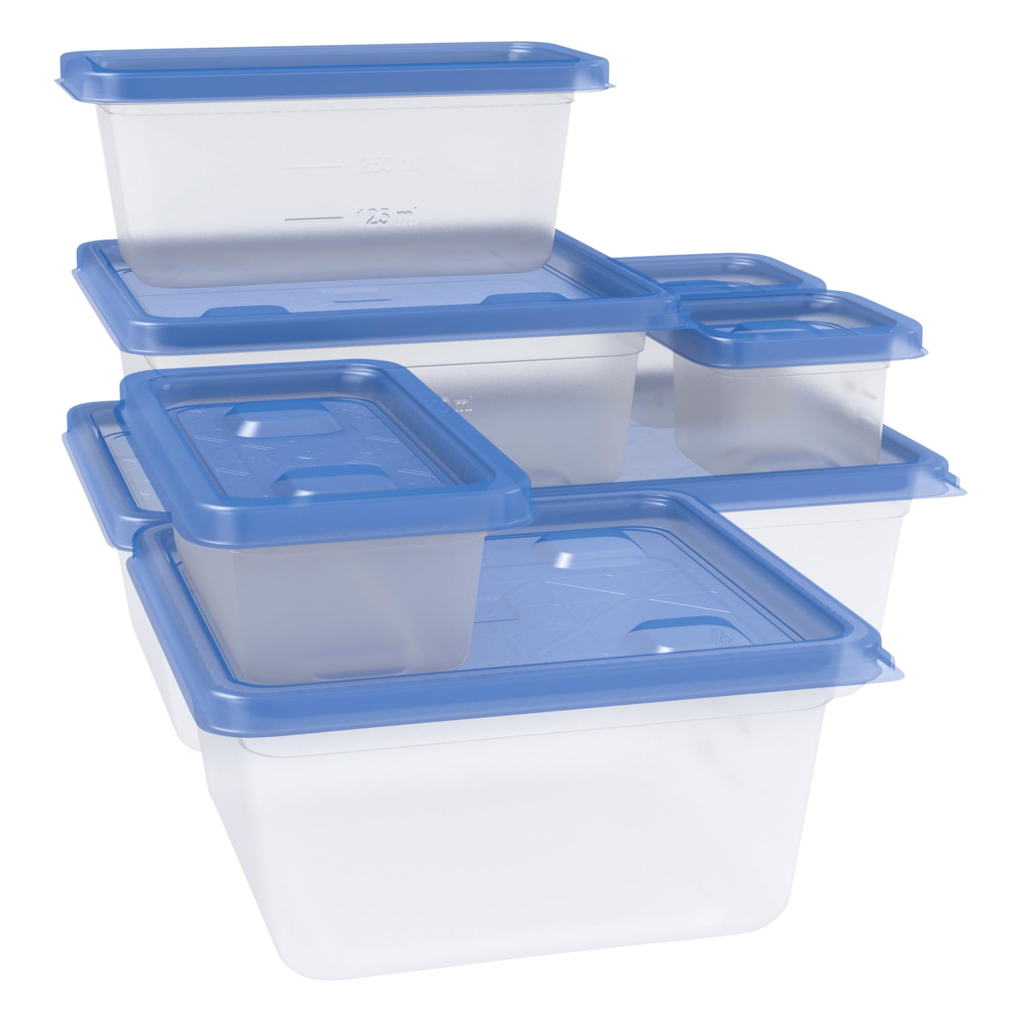 Ziploc Food Storage Meal Prep Containers with One Press Seal, For Travel & Organization, Dishwasher Safe, 14 Piece Set (Variety Pack)
