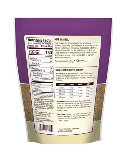Whole Grain 10 Grain Hot Cereal Bob's Red Mill 25 Pack of 4, 100 Ounce