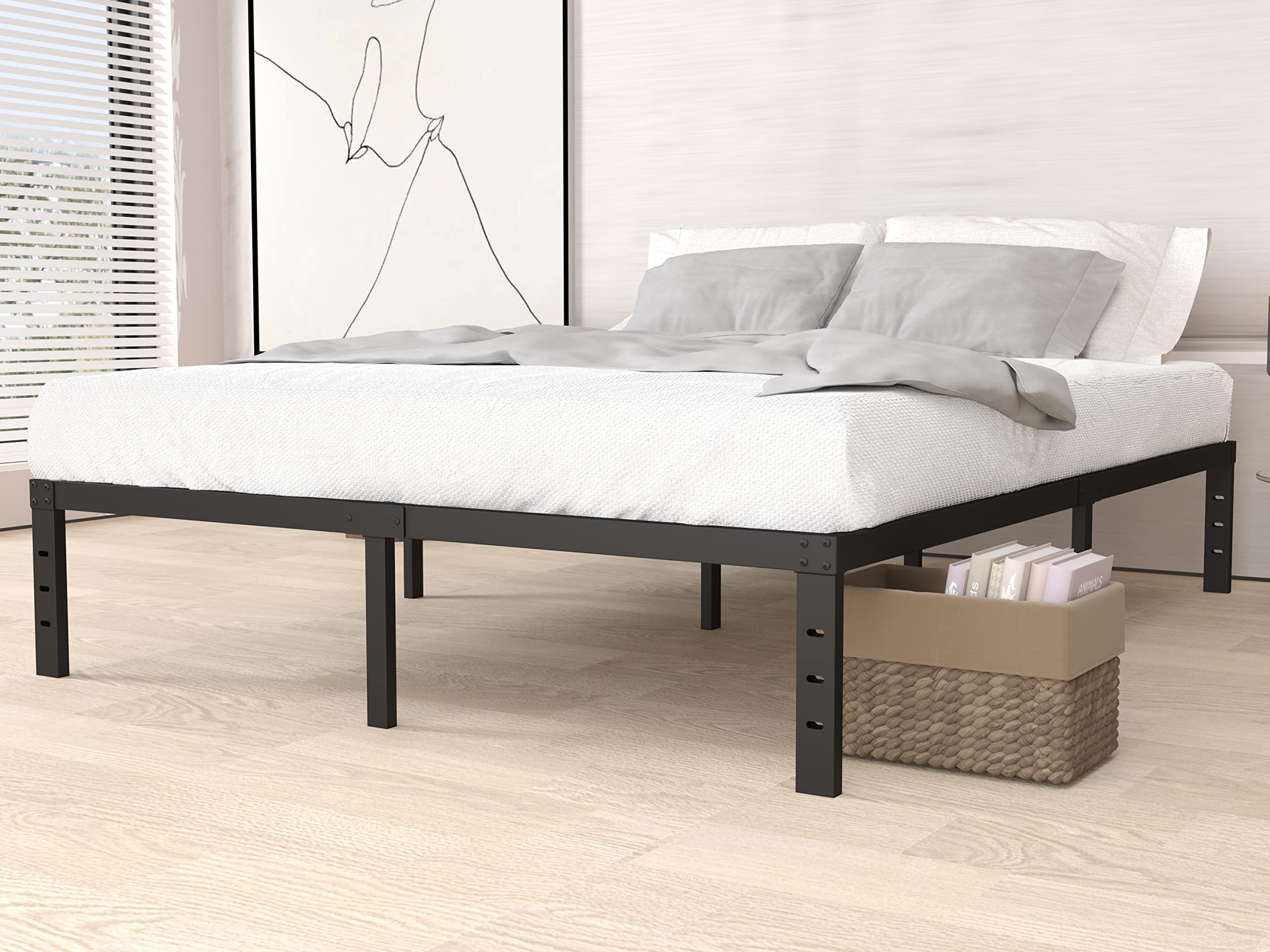 Goltriever 14 Inch California King Bed Frame Metal, Platform Bed Frame California King Size, Easy Assembly, Heavy Duty, No Box Spring Needed