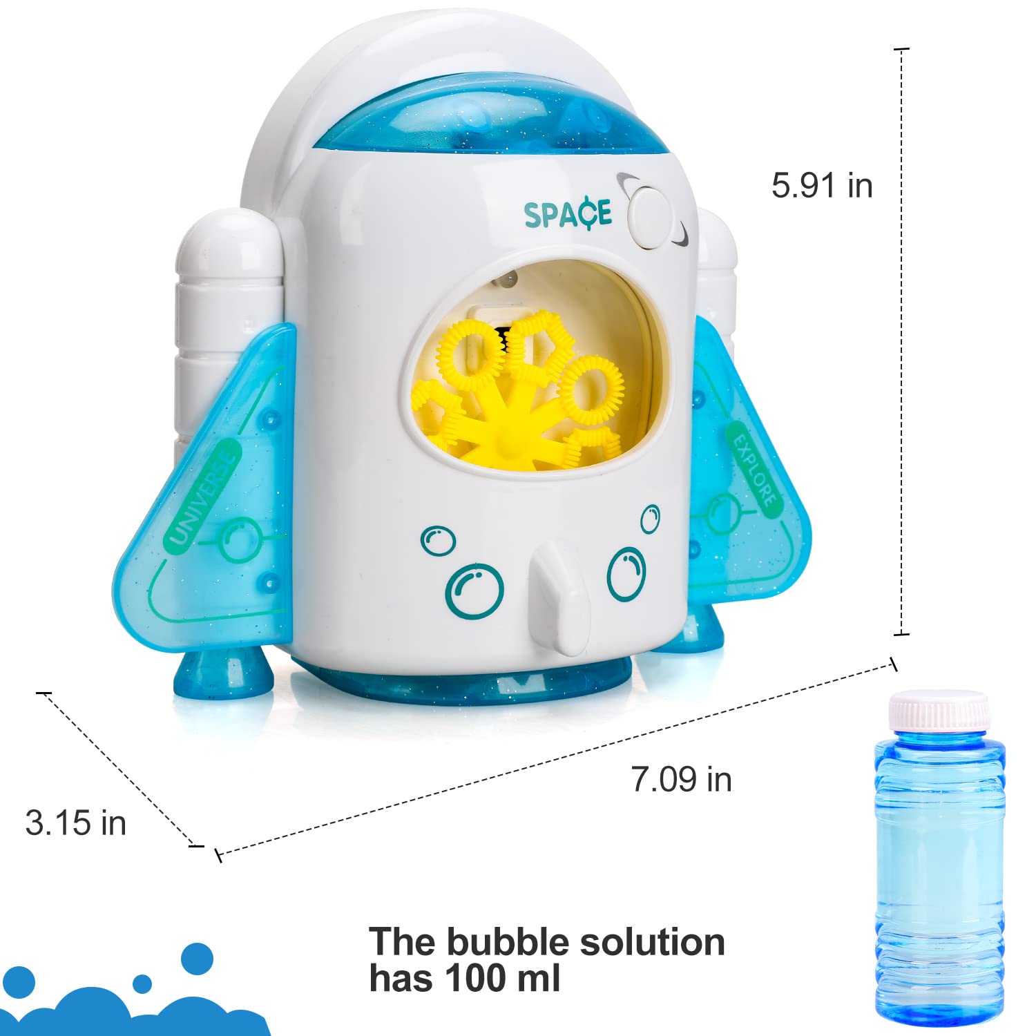 TOY Life Bubble Machine for Kids Toddlers, Automatic Battery Operated Bubble Machine for Parties, Bubble Maker Bubble Blower for Kid Birthday, Easter, Wedding, Indoor Outdoor Bubble Toy for Girls Boys