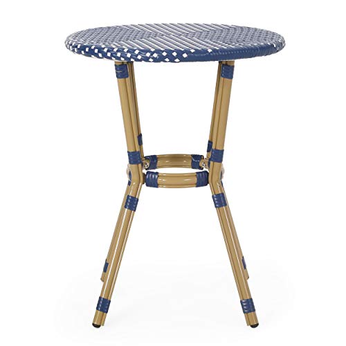 Christopher Knight Home Paul Bistro Set, Dark Teal + White + Bamboo
