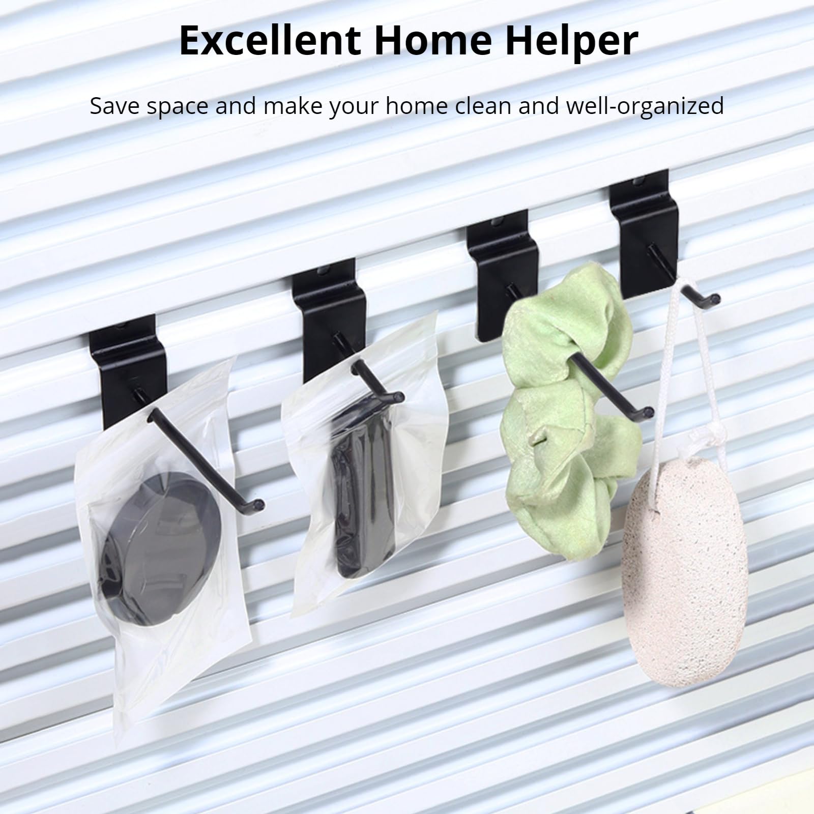 yeesport 50 Packs Black Metal Slatwall Hooks, 6 and 4Inch Tool-Free Slatwall Accessories Hooks Hangers for Slotwall Panels, Slat Wall Board Hanging Hooks for Garage Shop Retail DisplayKitchen