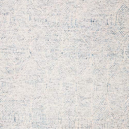 SAFAVIEH Abstract Collection 5' x 8' Ivory/Blue ABT340M Handmade Premium Wool Area Rug