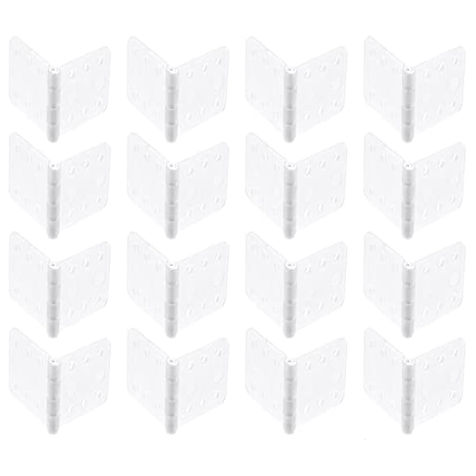 skrnrhrery Nylon Hinges, 3 Sizes are Available Suitable for RC Airplane Model Airplane Parts Fixed Wing Model Airplane Square Loose-Leaf 16-Pack (Medium 0.63Ă1.14 inches)