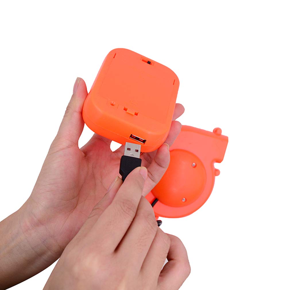 Arokibui USB Mini Upgrade Inflatable Costume Fan Replacement Blow up Blower Potable Fans for Dinosaur Inflatable Costume Doll Mascot Head or Other Inflatable Game Clothing Orange