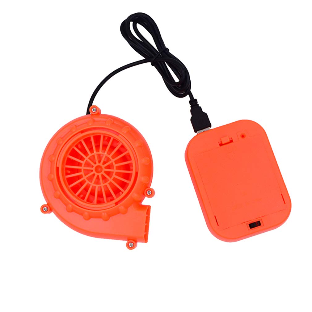 Arokibui USB Mini Upgrade Inflatable Costume Fan Replacement Blow up Blower Potable Fans for Dinosaur Inflatable Costume Doll Mascot Head or Other Inflatable Game Clothing Orange