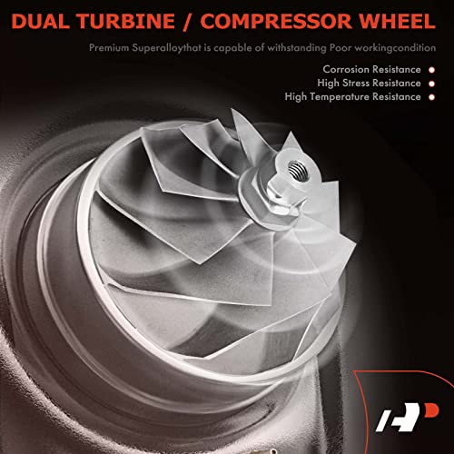 A-Premium Complete Turbo Turbocharger Kit, with Gasket, Compatible with Ford F-250/250/350/450/550 Super Duty 2008-2010, 6.4L, Replace# 1848300C92, 1848300C93