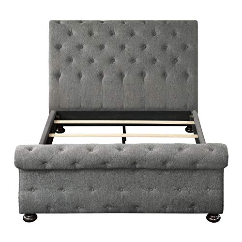 Lexicon Corbin Upholstered Sleigh Bed, Cal King, Gray