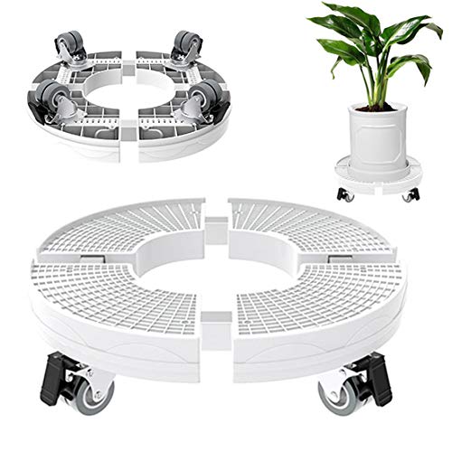 Adjustable Plant Stand (15-20’’) with Wheels Large Potted Planter Plant Stand on Wheels Pound Heavy Duty Plant Dolly Movable Plant Caddy Adjustable Rolling Tray Coaster…